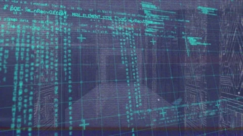 Animation of glitch technique, computer ... | Stock Video | Pond5