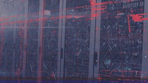 Animation of glitch technique, computer ... | Stock Video | Pond5