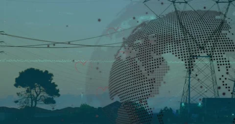 Animation of globe and computer language... | Stock Video | Pond5