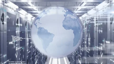 Animation of globe, computer language an... | Stock Video | Pond5