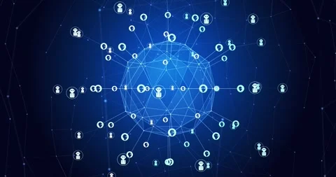 Animation of globe rotating with people ... | Stock Video | Pond5