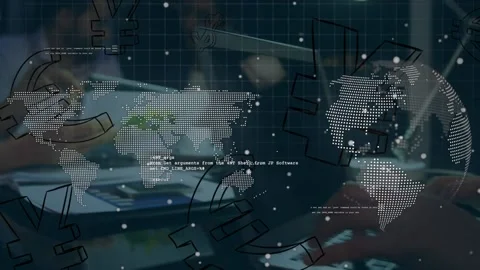 Animation of globe, world map, earth day... | Stock Video | Pond5