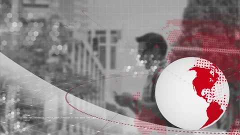 Animation of globes and programming lang... | Stock Video | Pond5