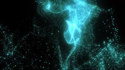 Animation of glow particles with dark ba... | Stock Video | Pond5