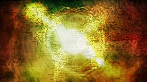 Animation - Glowing Earth Map | Stock Video | Pond5