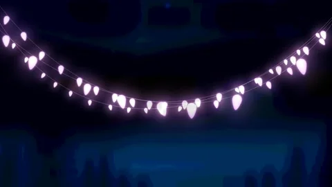Animation of glowing fairy lights over b... | Stock Video | Pond5