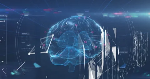 Animation of glowing human brain with di... | Stock Video | Pond5