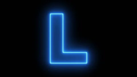Animation of a glowing led letter L isol... | Stock Video | Pond5