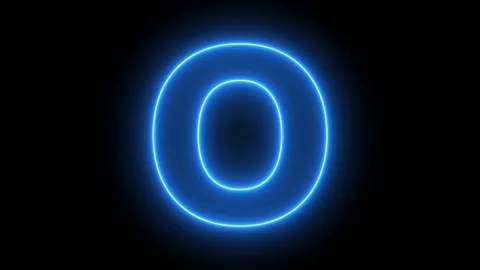 Animation of a glowing led letter O isol... | Stock Video | Pond5