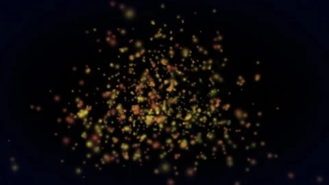 Animation of glowing lights and falling ... | Stock Video | Pond5
