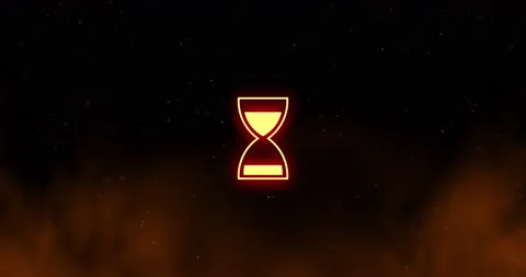 Animation of glowing loading hourglass d... | Stock Video | Pond5