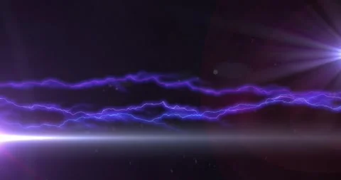 Animation of glowing purple lightning fl... | Stock Video | Pond5