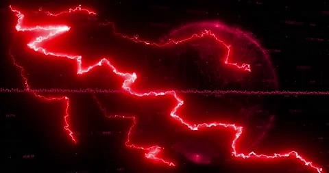 Red Lightning Flash Animation Stock Video Footage | Royalty Free Red ...