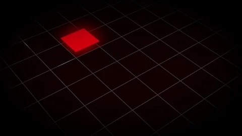Animation of a glowing square in a grid | Stock Video | Pond5