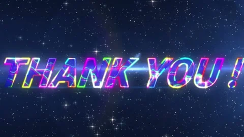 Animation of glowing thank you text over... | Stock Video | Pond5