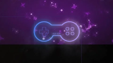 Animation of glowing video game and mole... | Stock Video | Pond5