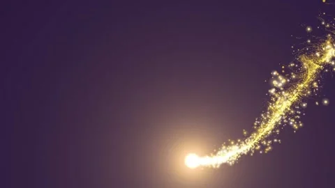 Animation of glowing yellow shooting sta... | Stock Video | Pond5