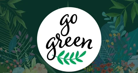Animation of go green in circle on jungl... | Stock Video | Pond5
