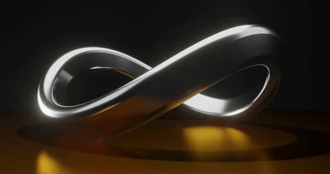 Animation of gold and silver infinite sy... | Stock Video | Pond5