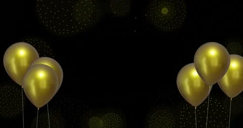 Animation of gold balloons with copy spa... | Stock Video | Pond5