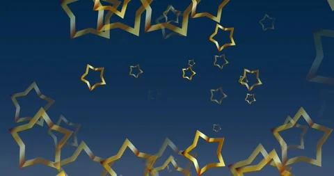 Animation of gold christmas stars fallin... | Stock Video | Pond5
