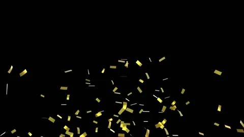 Animation of gold confetti falling over ... | Stock Video | Pond5