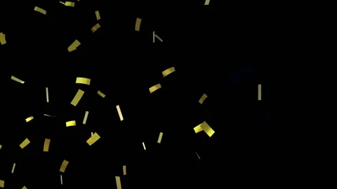 Animation of gold confetti floating over... | Stock Video | Pond5