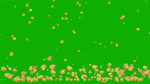 Animation of golden eggs falling down on... | Stock Video | Pond5