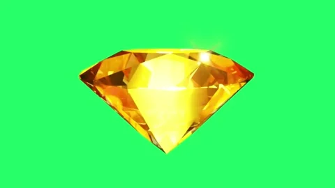 Animation golden geometric gem on green ... | Stock Video | Pond5