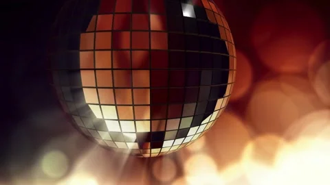 animation of golden glowing disco ball. ... | Stock Video | Pond5