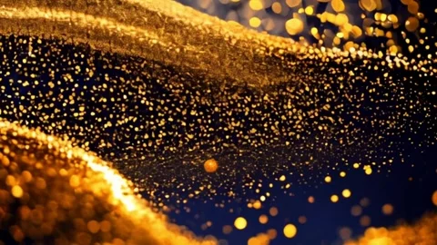 Animation golden light shine particles ... | Stock Video | Pond5