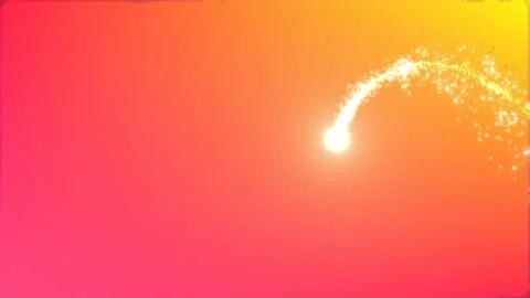Animation of golden shooting star over p... | Stock Video | Pond5