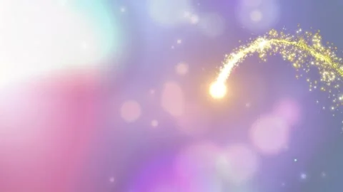 Animation of golden shooting star over s... | Stock Video | Pond5