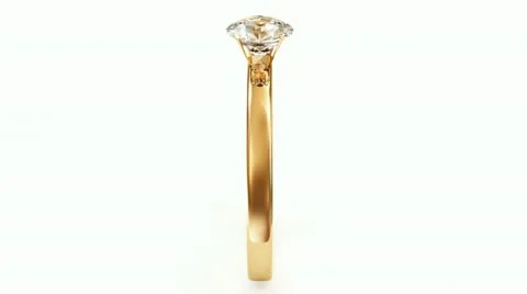 Animation of Golden Wedding Ring with Di... | Stock Video | Pond5