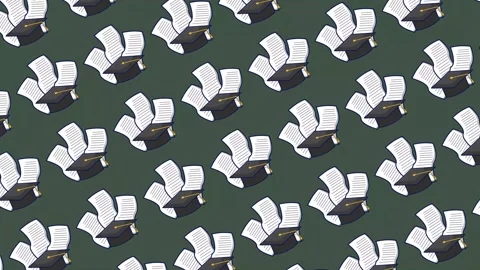 Animation of graduation cap toga with ch... | Stock Video | Pond5