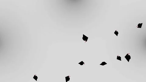 Animation of graduation caps and books f... | Stock Video | Pond5