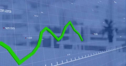 Animation of graph with changing numbers... | Stock Video | Pond5