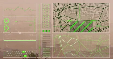 Animation of graph, loading circles, bar... | Stock Video | Pond5