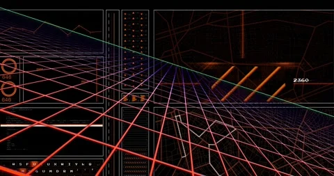 Animation of graph, loading circles, nav... | Stock Video | Pond5