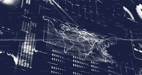 Animation of graph over loading bars, gl... | Stock Video | Pond5