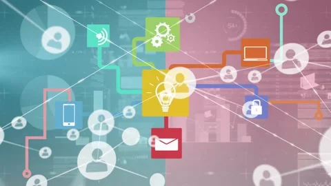 Animation of graphical infographic inter... | Stock Video | Pond5