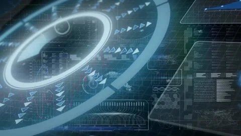 Animation of graphical infographic inter... | Stock Video | Pond5