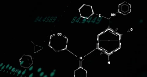 Animation of graphs and chemical formula... | Stock Video | Pond5