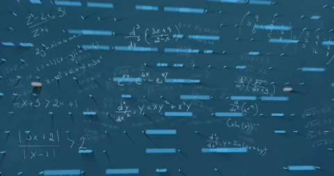 Animation of graphs and math formulas on... | Stock Video | Pond5