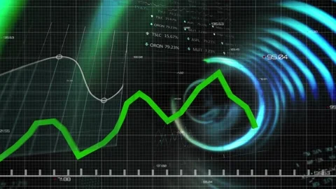 Animation of graphs and trading board ov... | Stock Video | Pond5