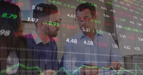 Animation of graphs and trading board ov... | Stock Video | Pond5