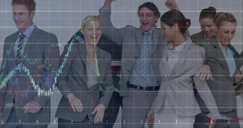 Animation of graphs and trading boards, ... | Stock Video | Pond5