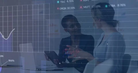 Animation of graphs and trading boards, ... | Stock Video | Pond5