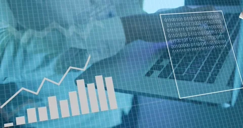 Animation of graphs, binary codes and lo... | Stock Video | Pond5