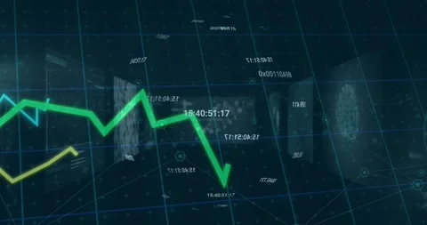 Animation of graphs with changing number... | Stock Video | Pond5